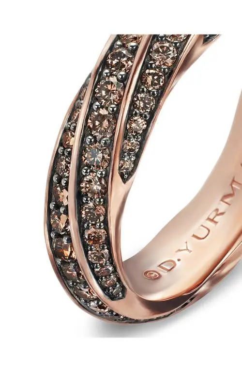 David Yurman Cable Edge Band Ring - 18k Rose Gold Recycled