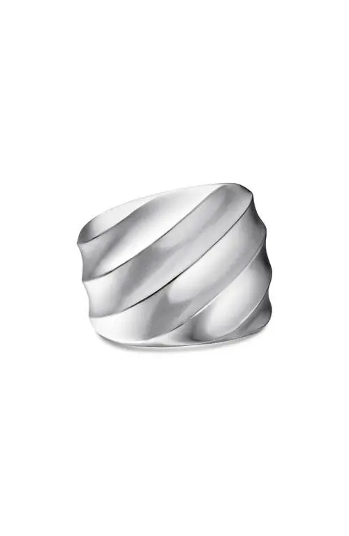David Yurman Cable Edge Saddle Ring - Sterling Silver