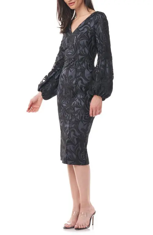 Js Collections Lela Blouson Sleeve Cocktail Dress