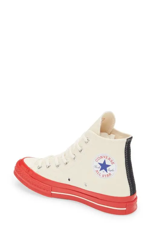 Play Comme Des Garcon X Converse Gender Inclusive Chuck Taylor® Hidden Heart Red Sole High Top Sneaker