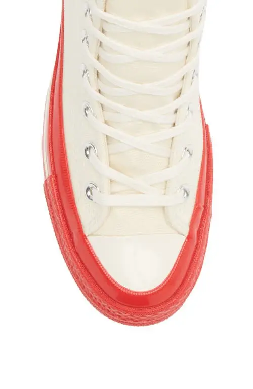 Play Comme Des Garcon X Converse Gender Inclusive Chuck Taylor® Hidden Heart Red Sole High Top Sneaker
