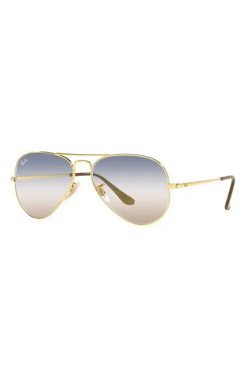 Ray-ban Aviator Metal Ii 62mm Gradient Sunglasses - Arista/pink Gradient Blue