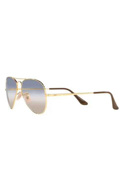 Ray-ban Aviator Metal Ii 62mm Gradient Sunglasses - Arista/pink Gradient Blue