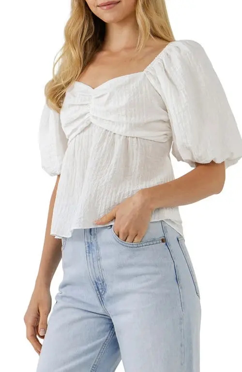 FREE THE ROSES Textured Tie Back Top