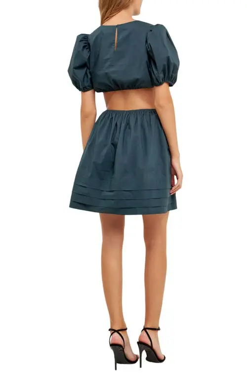 English Factory Cutout Puff Sleeve Mini Dress - Amazon