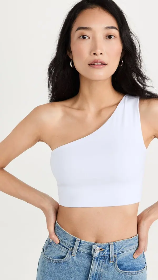 Susana Monaco Essential-shoulder Crop Top - Sugar