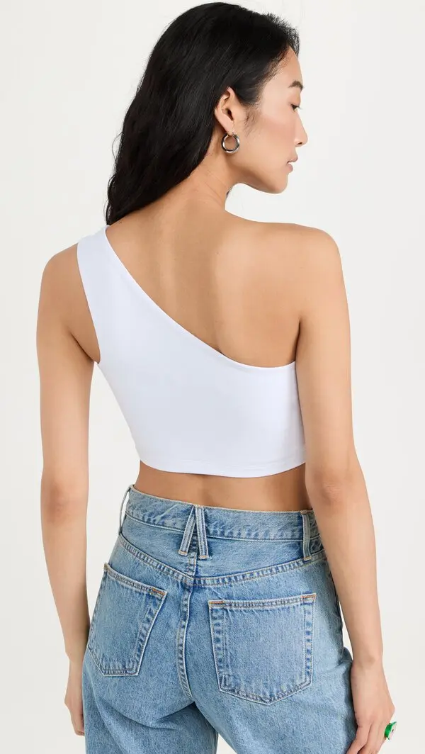 Susana Monaco Essential-shoulder Crop Top - Sugar