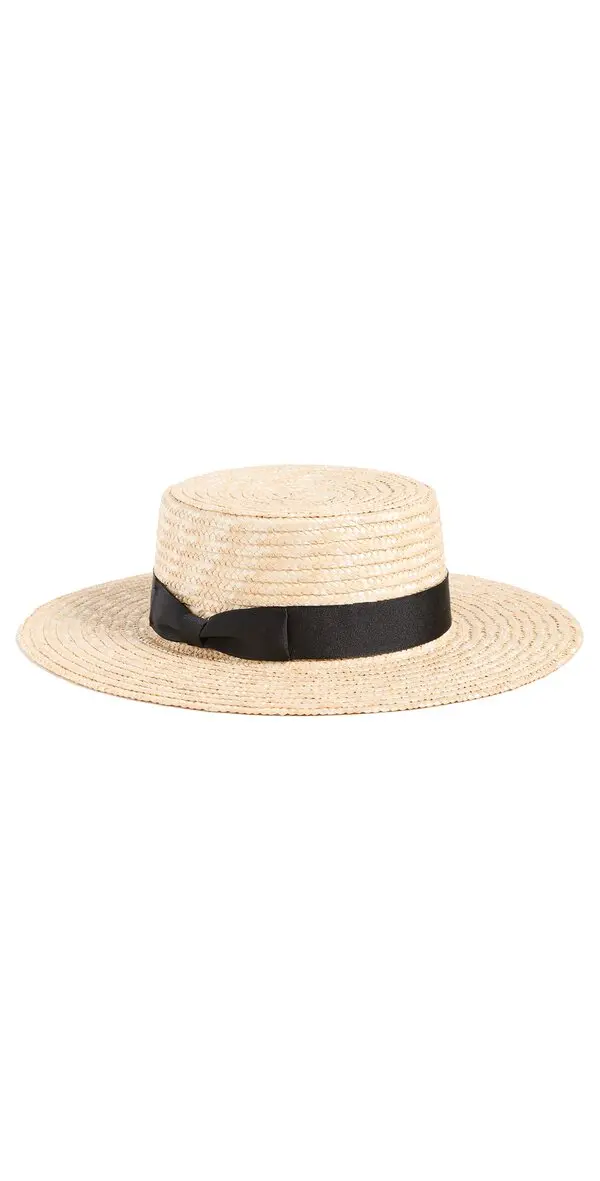 Lack Of Color Spencer Straw Boater Hat - Natural/black