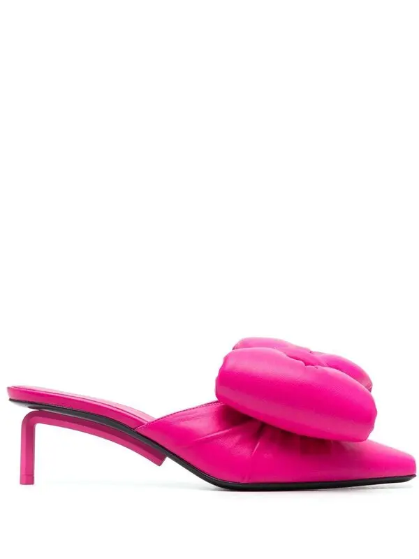 Off-White Allen Padded-bow Leather Mules