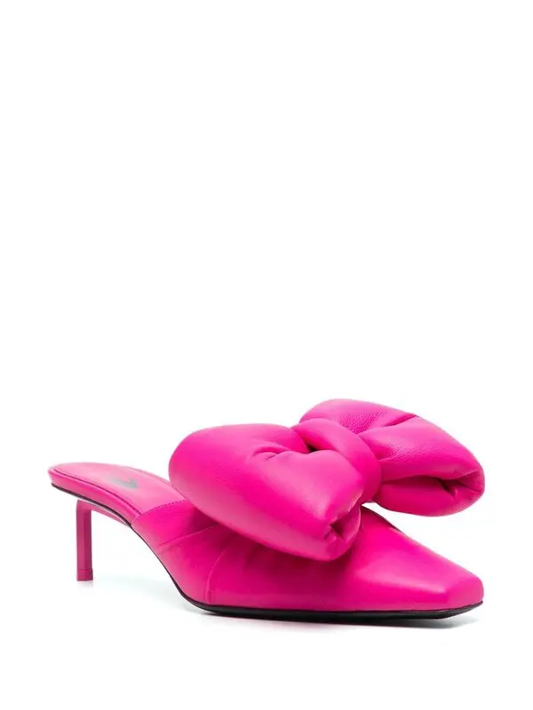 Off-White Allen Padded-bow Leather Mules