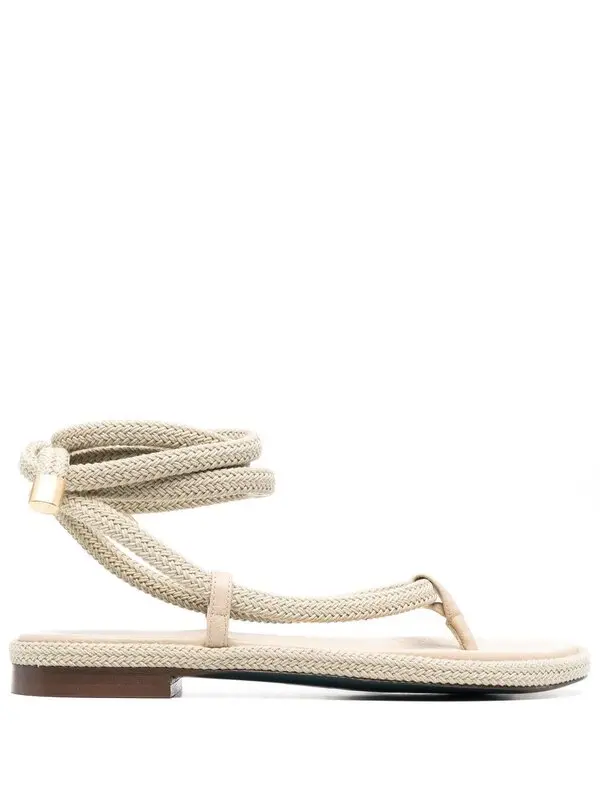 Patrizia Pepe Wraparound Rope Sandals