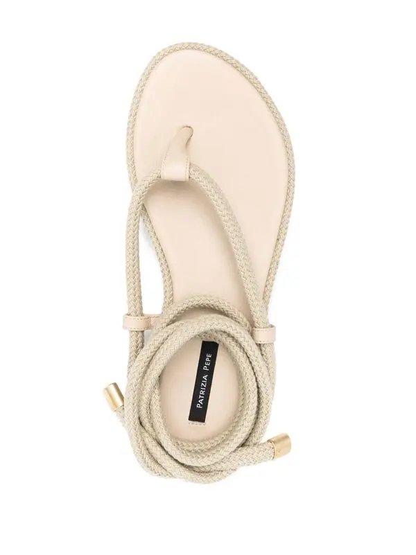 Patrizia Pepe Wraparound Rope Sandals