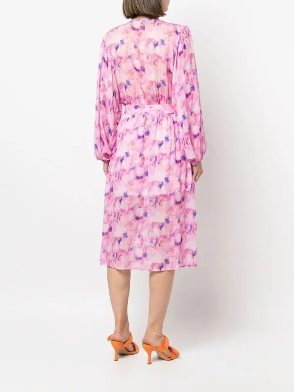 Patrizia Pepe Floral Print V-neck Dress