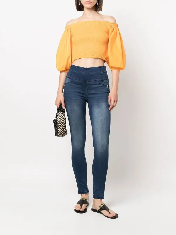 Patrizia Pepe Off-shoulder Smocked Top