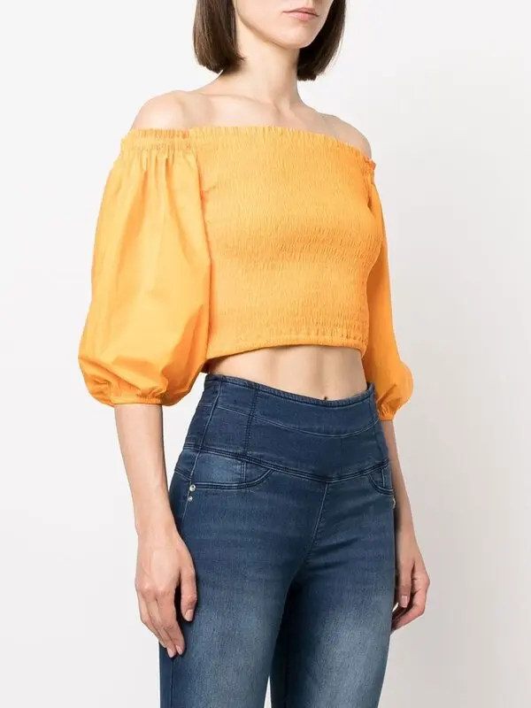 Patrizia Pepe Off-shoulder Smocked Top