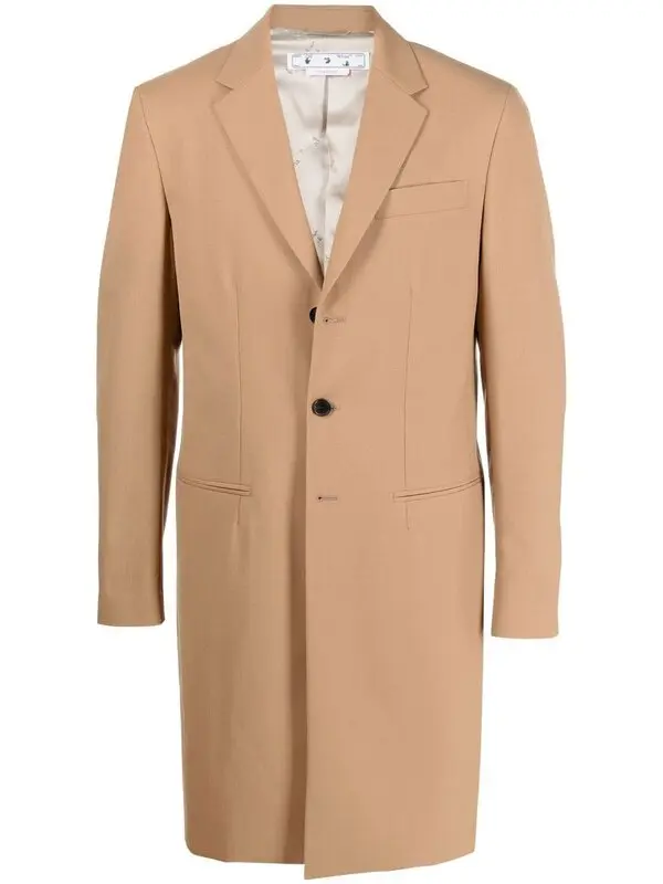 Off-White Ponte Single-breasted Slim-fit Coat