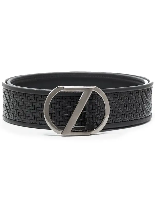Zegna Z-buckle Leather Belt