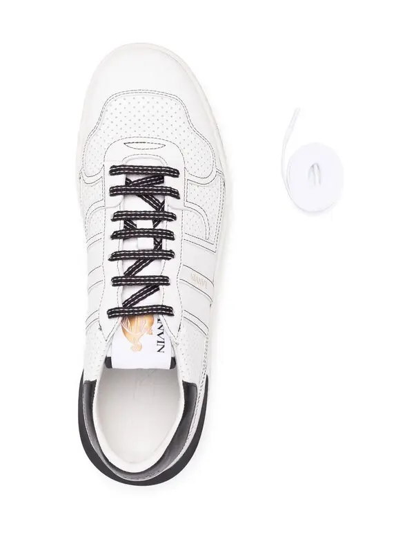 LANVIN Perforated-panel Leather Sneakers