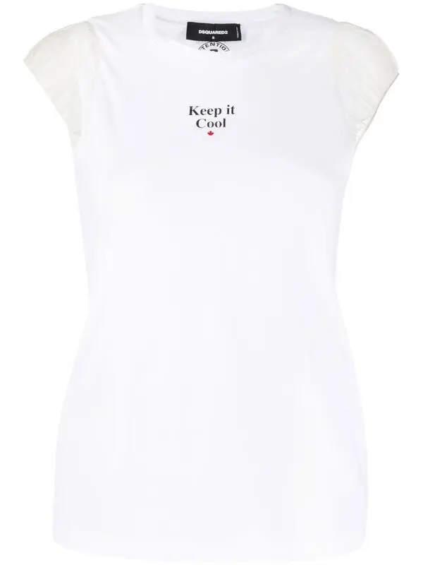 Dsquared2 Slogan T-shirt - White