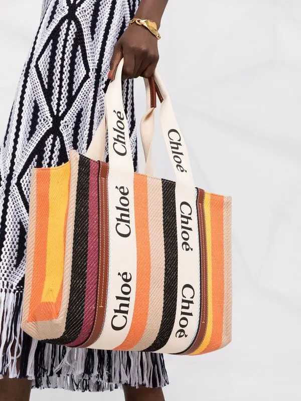 Chloé Woody Large Canvas Tote Bag