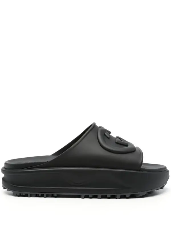 Gucci Interlocking G Slides - Black