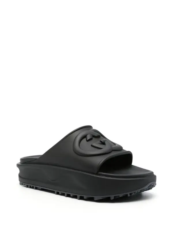 Gucci Interlocking G Slides - Black