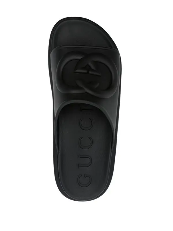 Gucci Interlocking G Slides - Black