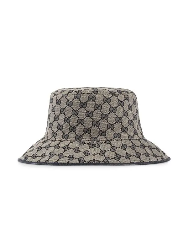 New Gucci Reversible GG Supreme Horsebit Bucket Hat Beige Canvas/ Wool New Gucci Reversible GG Supreme Horsebit Bucket Hat Beige  main image 2