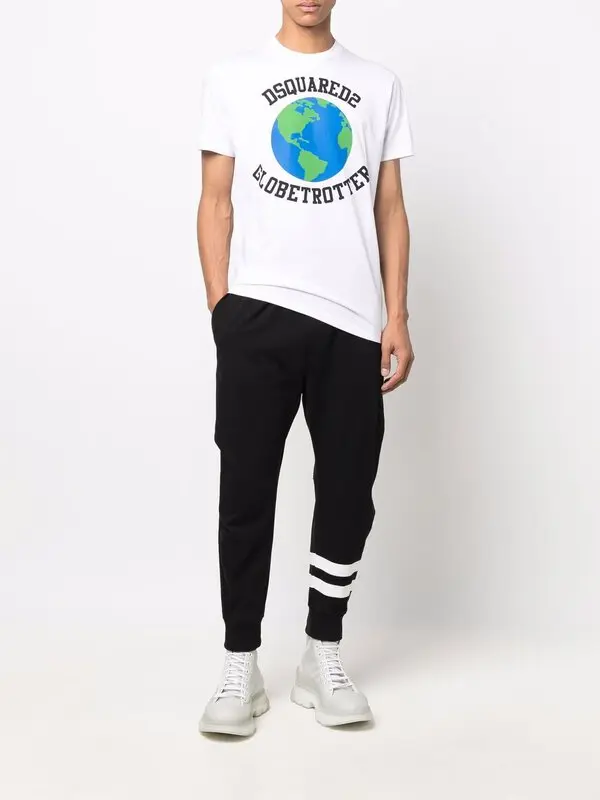 Dsquared2 Globetrotter Logo-print T-shirt - White