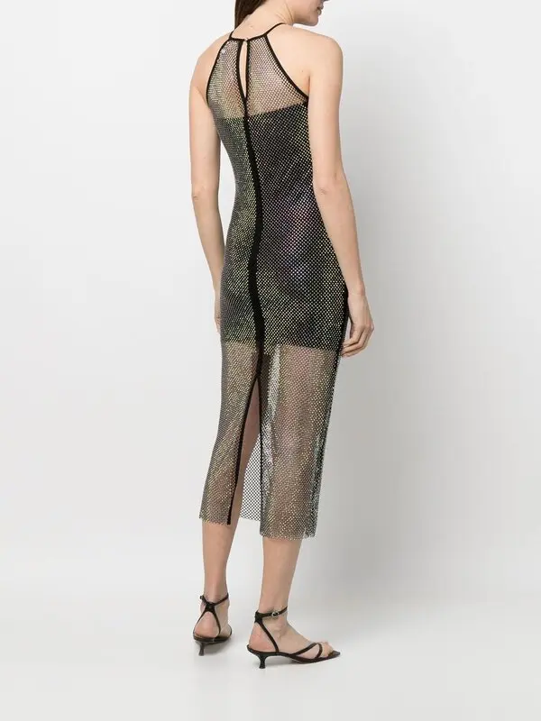 Patrizia Pepe Rhinestone-embellished Mesh Dress