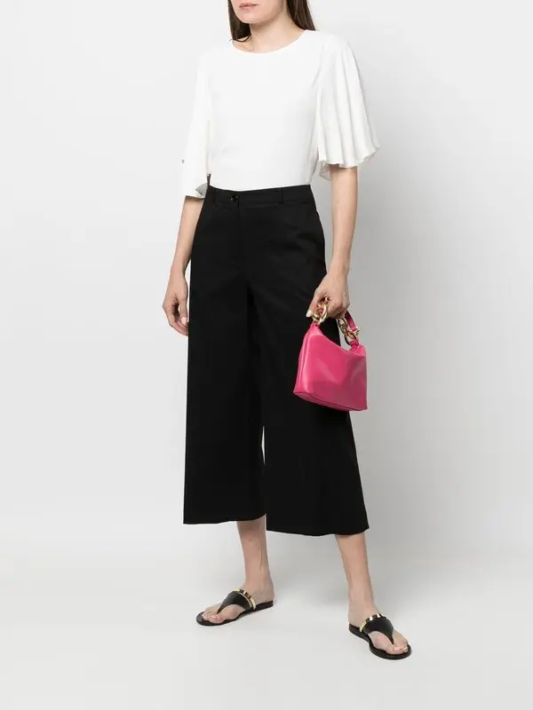 Patrizia Pepe Cropped Palazzo Trousers