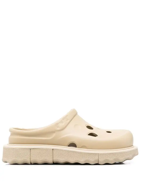 Off-White Sponge Sole Meteor Clogs - Neutrals