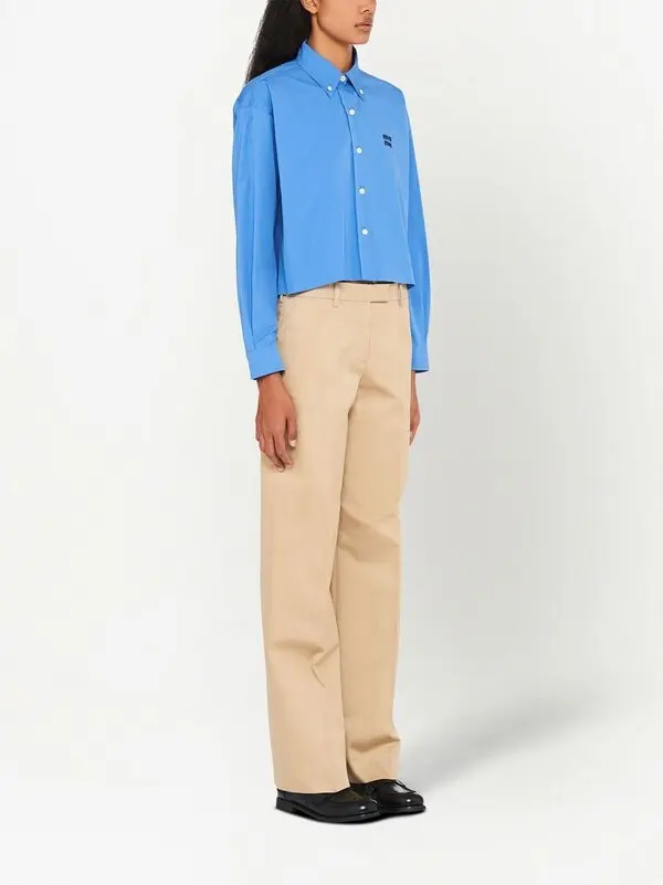 Miu Miu Mid-rise Straight Leg Chino Trousers