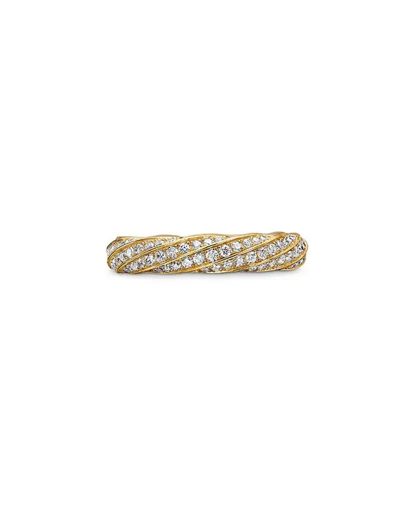 David Yurman Cable Edge Band Ring - White/gold