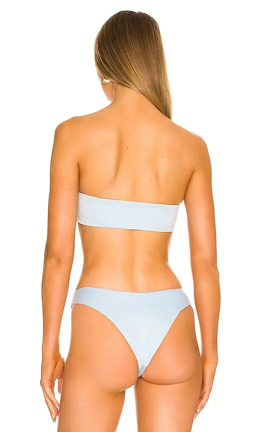 L*Space Shimmer Dawn Bikini Top In Baby Blue