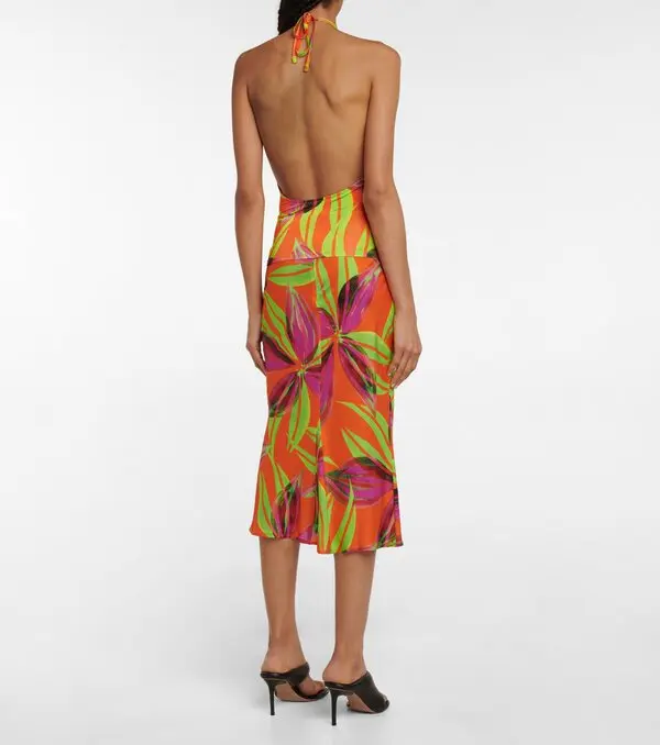 LOUISA BALLOU Printed Halterneck Top