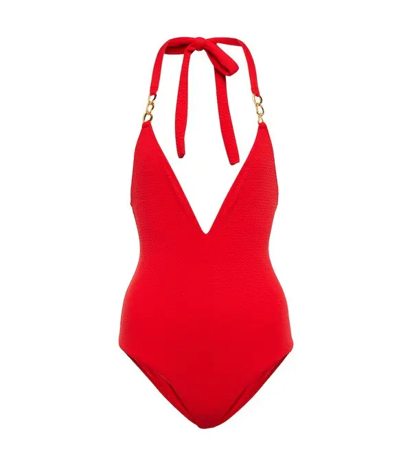 Melissa Odabash Naples Halterneck Swimsuit - Red