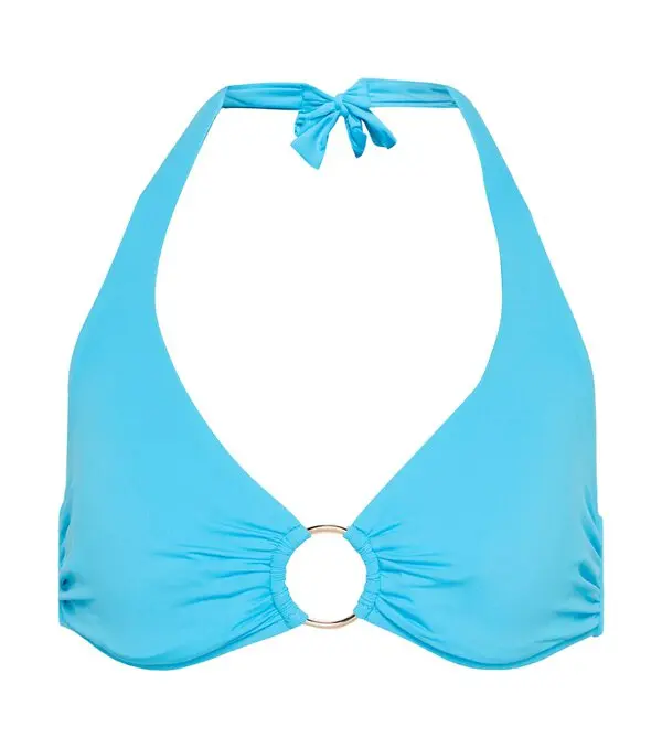 Melissa Odabash Brussels Halterneck Bikini Top - Blue