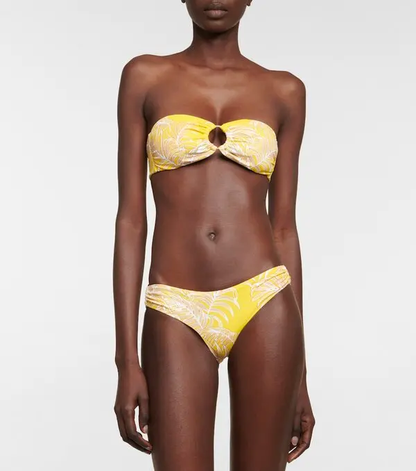 Melissa Odabash Evita Bandeau Bikini Top - Yellow