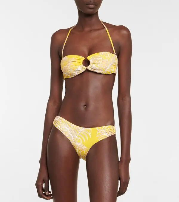 Melissa Odabash Evita Bandeau Bikini Top - Yellow