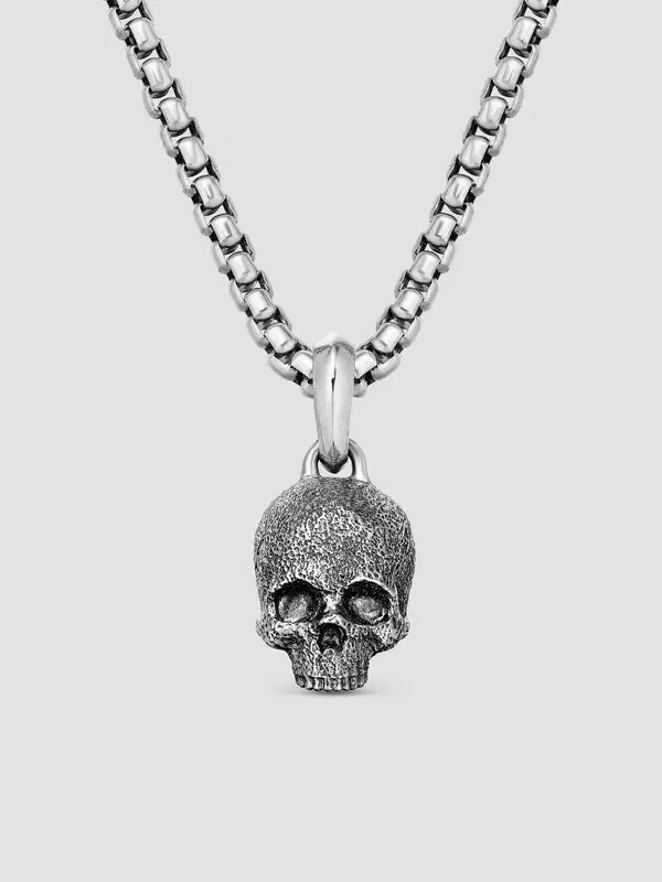 David Yurman Meto Mori Skull Amulet In Sterling Silver, 16mm