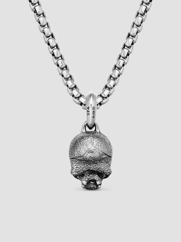 David Yurman Meto Mori Skull Amulet In Sterling Silver, 16mm
