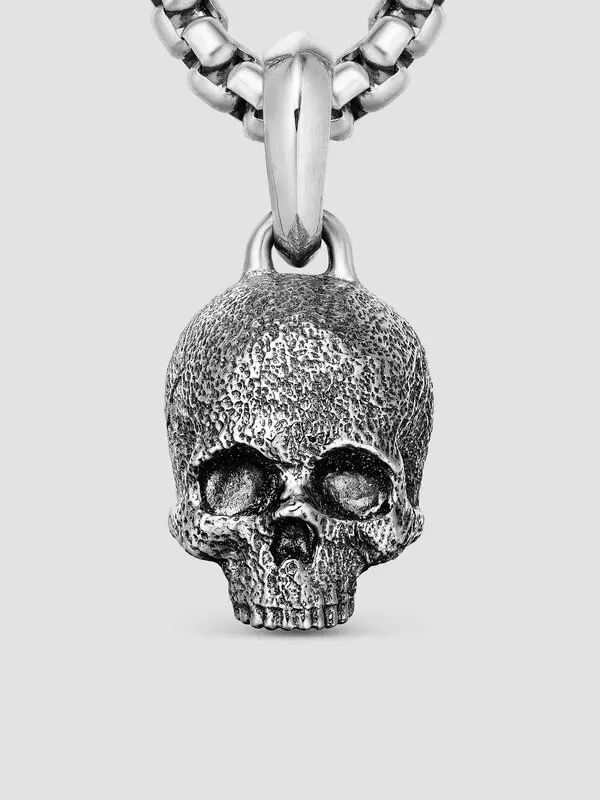 David Yurman Meto Mori Skull Amulet In Sterling Silver, 16mm