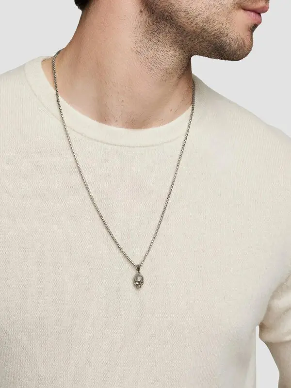 David Yurman Meto Mori Skull Amulet In Sterling Silver, 16mm