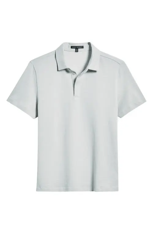 Robert Barakett Creston Micropattern Jacquard Polo - Pearl