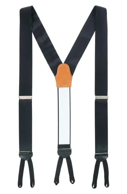 Trafalgar Sutton Silk Formal Suspenders - Black