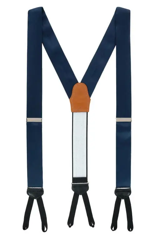Trafalgar Sutton Silk Formal Suspenders - Navy