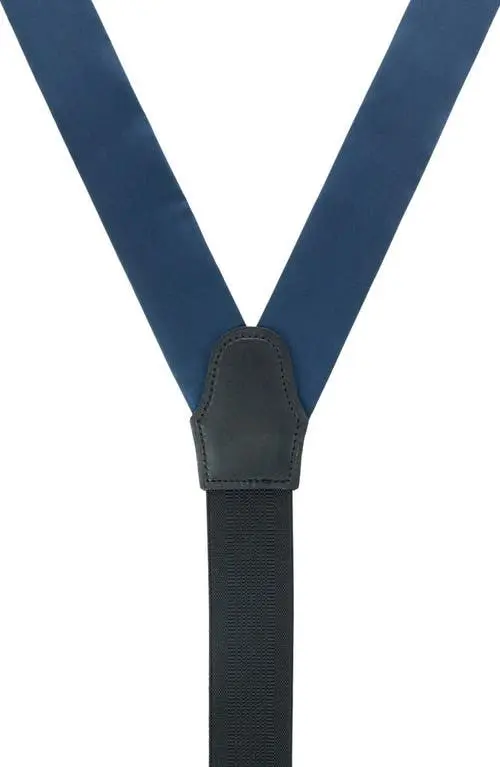 Trafalgar Sutton Silk Formal Suspenders - Navy