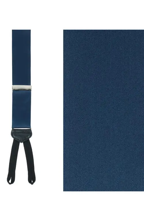 Trafalgar Sutton Silk Formal Suspenders - Navy