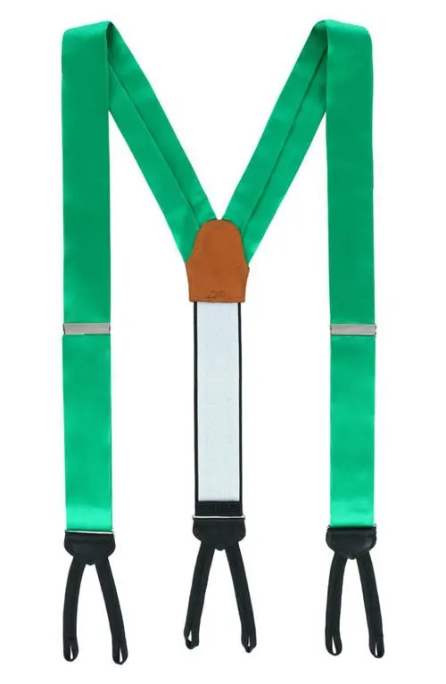 Trafalgar Sutton Silk Formal Suspenders - Royal Green